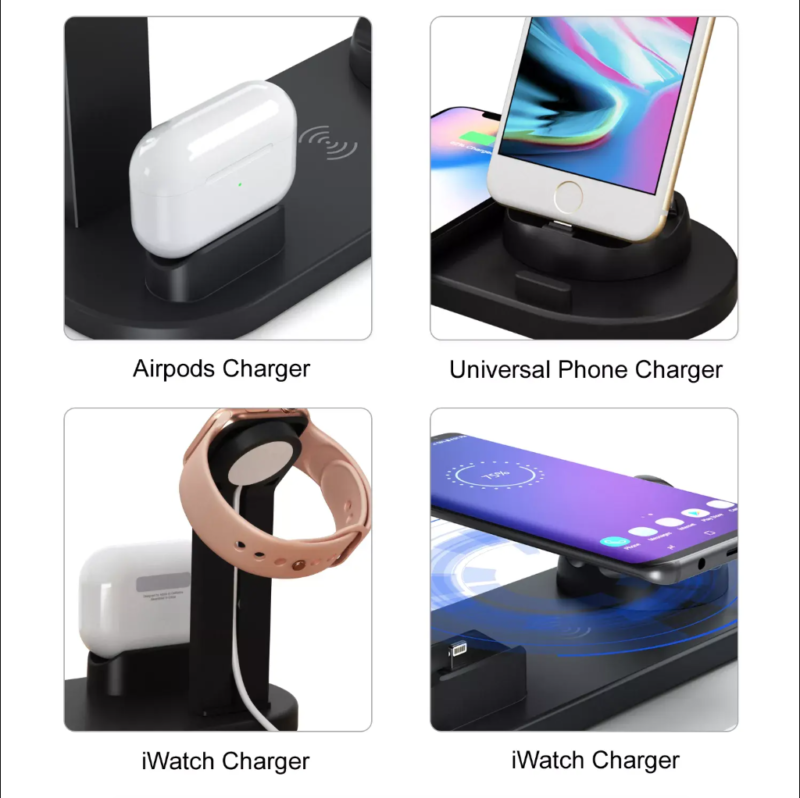 30W Dock Universal Charge 4 6 in 1 Fast Charger Stand Charging Wireless ...