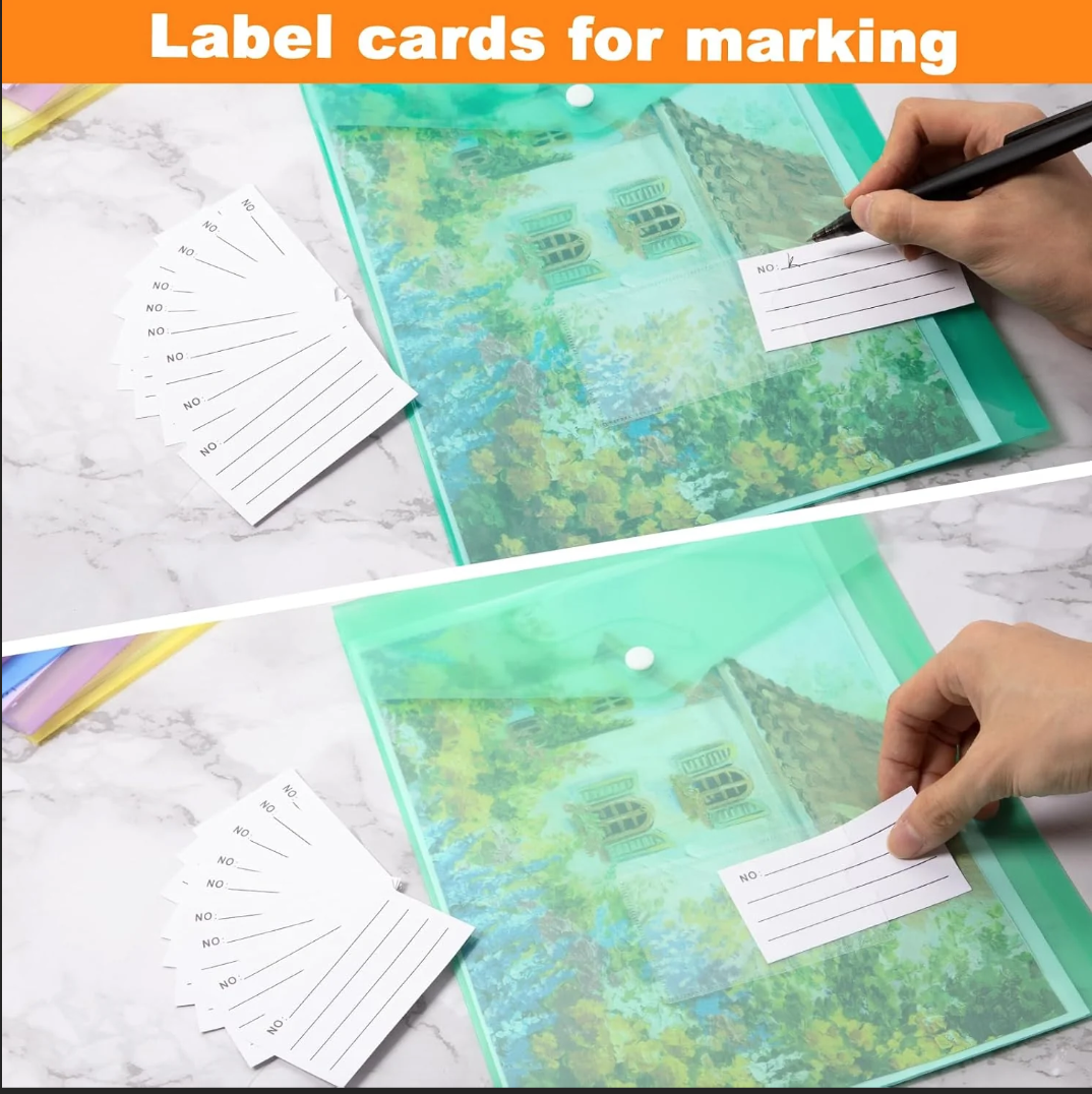 36Pcs A4 Plastic Wallet A4 Folder Document Wallets – AE Dropshippes