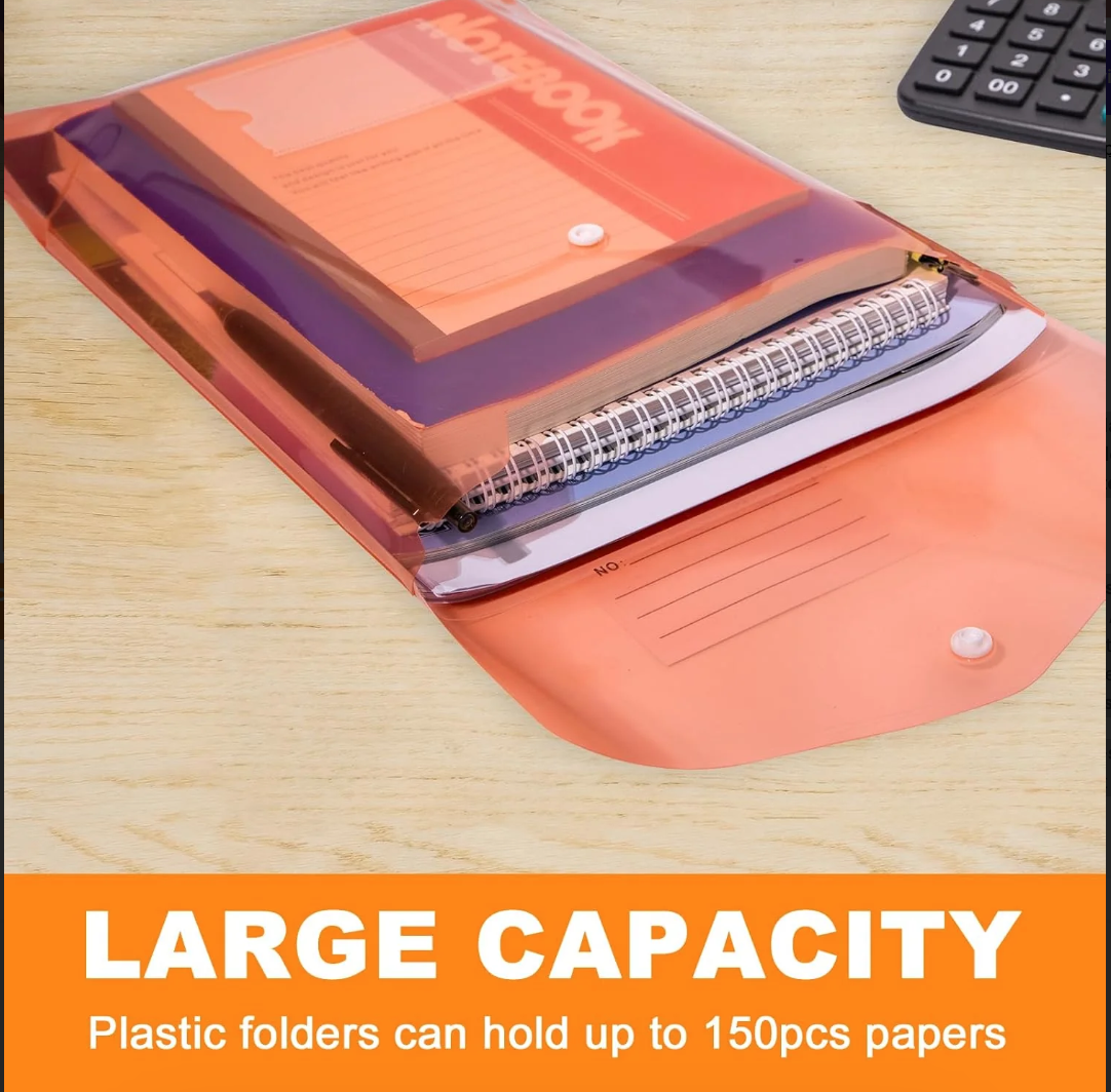 36Pcs A4 Plastic Wallet A4 Folder Document Wallets – AE Dropshippes