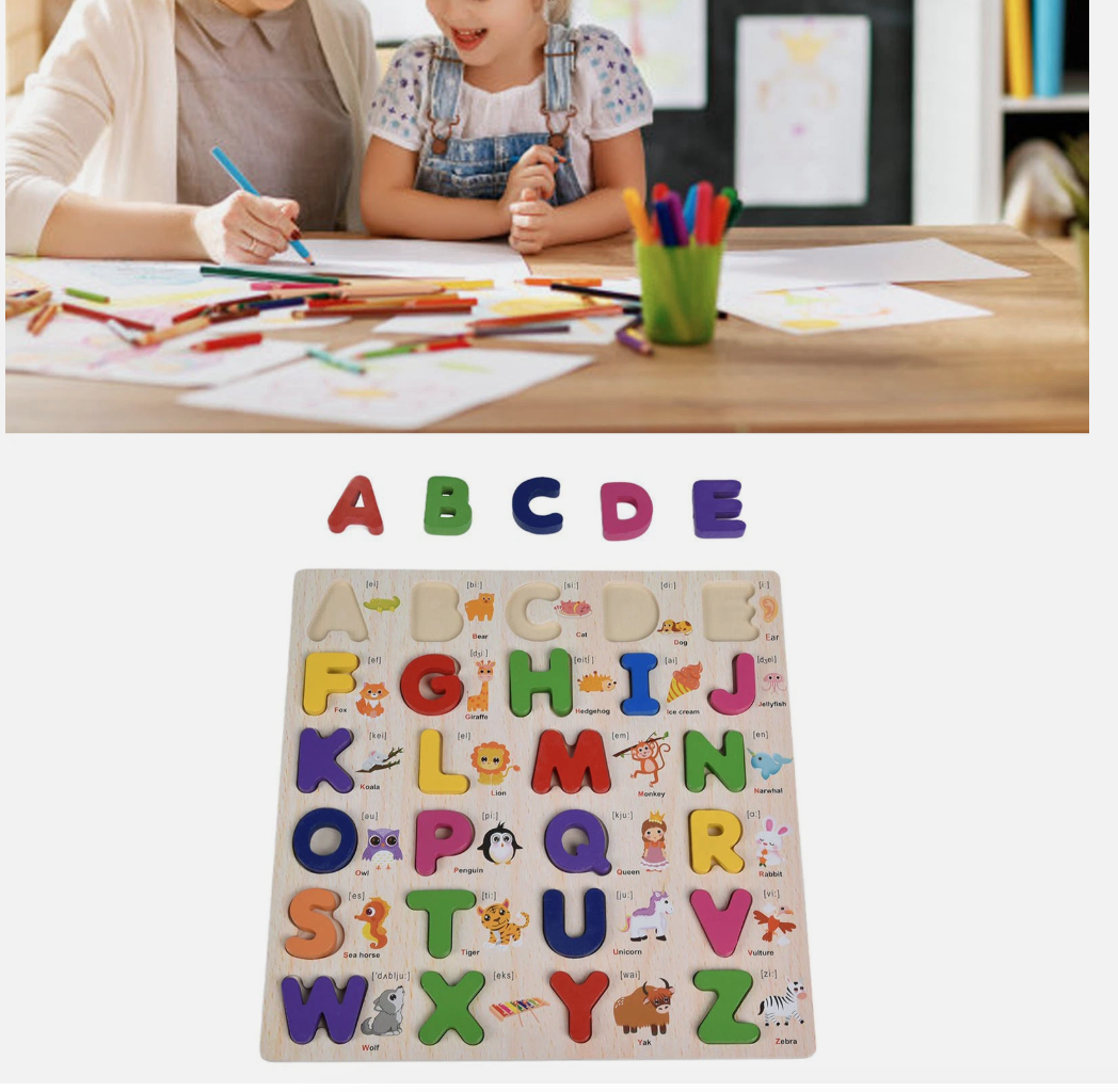 Alphabets Capital Letter Board Letter Puzzles Exercise Number Puzzles ...