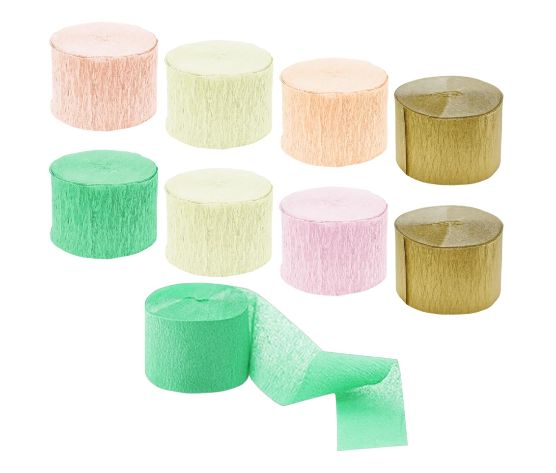 8 Pieces Of Crepe Paper Spiral Garland, Party Decorations, Party Scene ...
