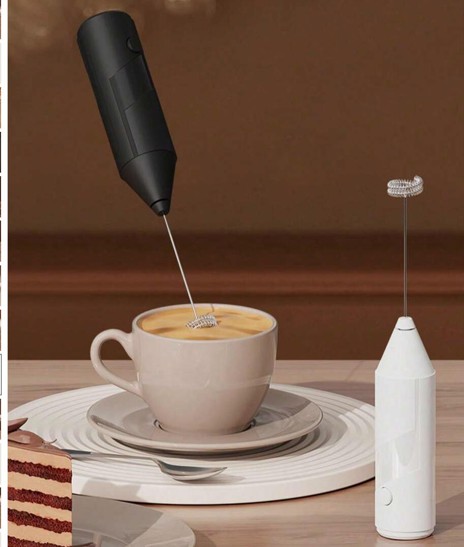 ☕ Portable Electric Milk Frother – Handheld Mini Mixer for Coffee ...