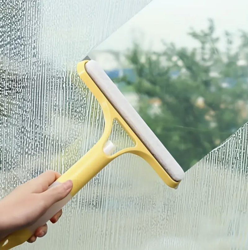 3-in-1 Window Cleaner with Glass Brush & Multi-Purpose Scraper – Streak ...