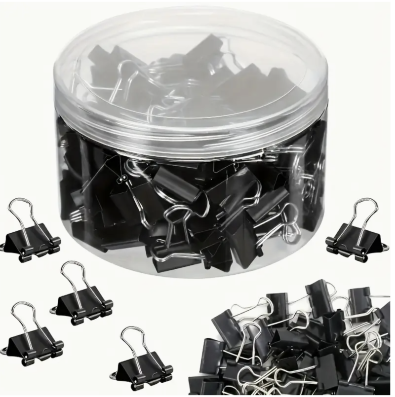 60PCS Medium Binder Clips – Durable Metal 5/8 Inch Paper Clips for ...