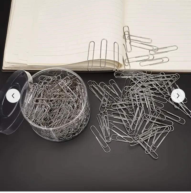 200PCS Large Heavy-Duty Metal Paper Clips – Durable Gray Bookmark ...