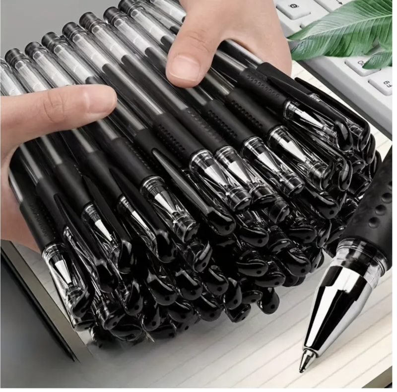 10 pcs Neutral Ballpoint Pen Set – 0.5mm Fine Tip | Black Office Pens ...