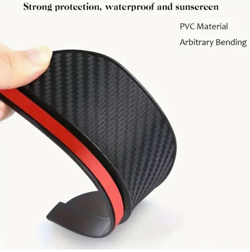 2PCS Upgraded Carbon Fiber Texture Car Mirror Rain Guards – Windproof ...