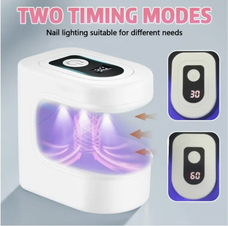 Mini Portable Nail Lamp – USB Rechargeable LED 395nm | Countdown Timer ...