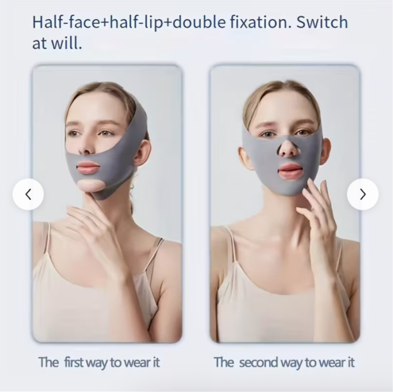 1PC Grey V-Shaped Face Lift Bandage – Face Tightening & Anti-Snoring ...