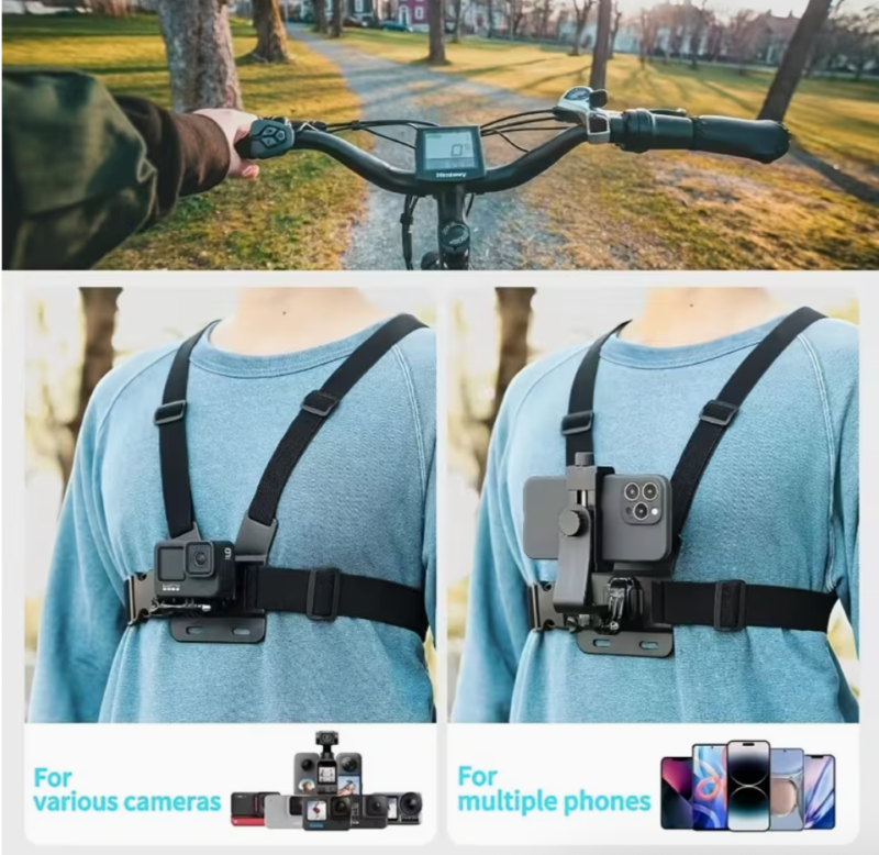 🎥 Universal Adjustable Chest Strap Mount for Action Cameras ...